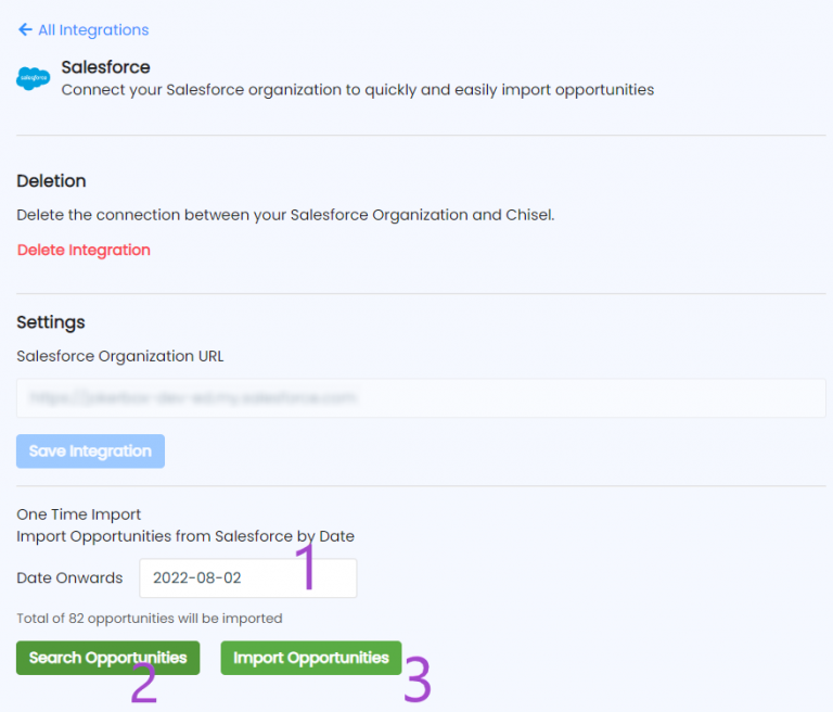Salesforce Integration - Chisel Help