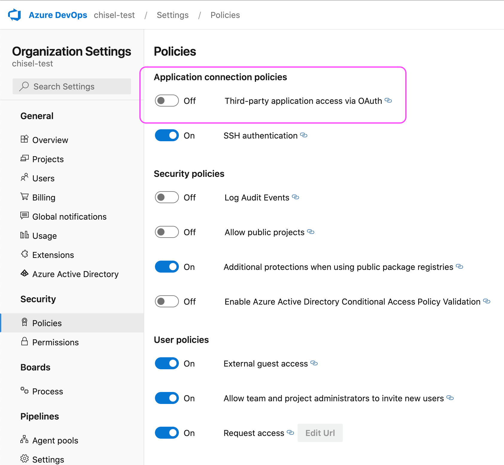 Azure DevOps Integration - Chisel Help