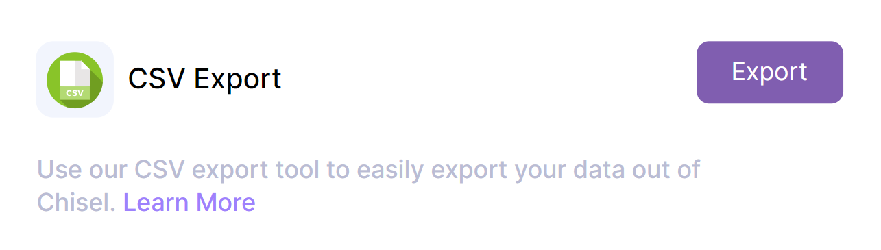 How to Export Data to a CSV - Chisel Help