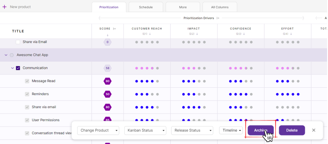 How to Archive, Restore and Delete Items - Chisel Help
