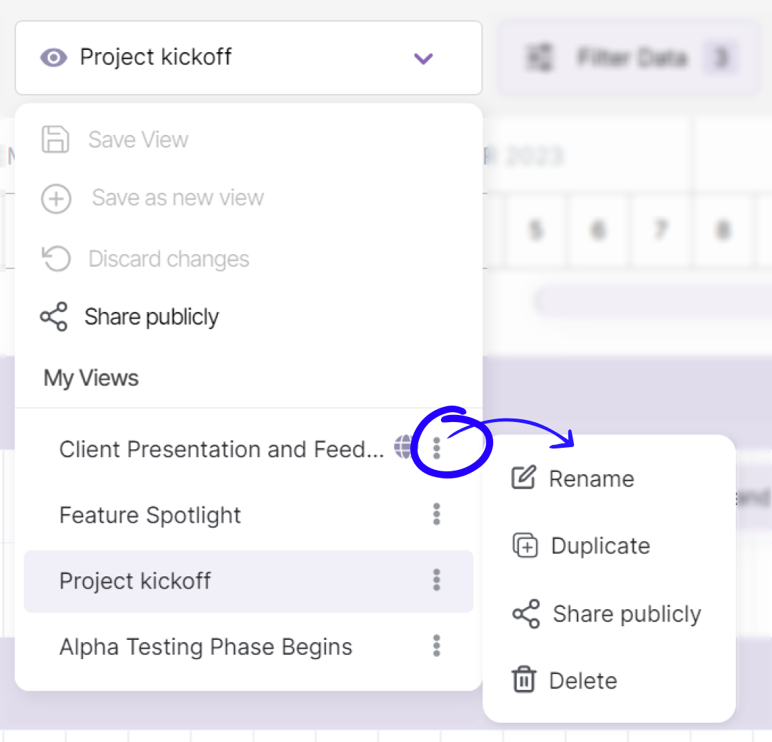 Share the timeline view with team members, stakeholders & customers ...